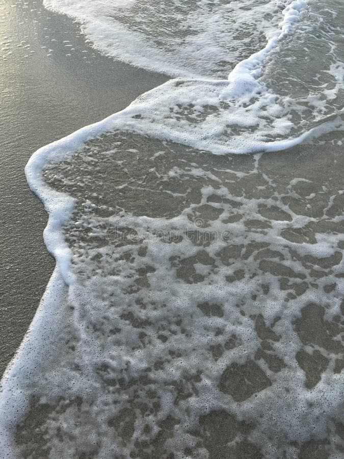 Photo of Ocean Wave with Foam on the Send Stock Image - Image of water ...
