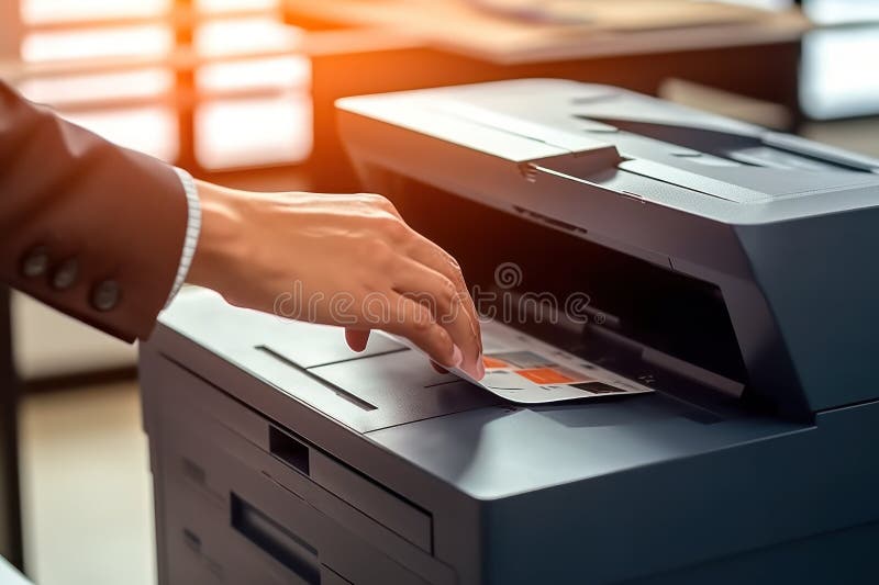 Photo of Office& X27;s People Using Multifunction Printer Stock ...