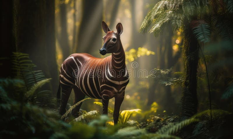 Okapis Unique Coat Pattern Stock Illustrations – 7 Okapis Unique Coat ...