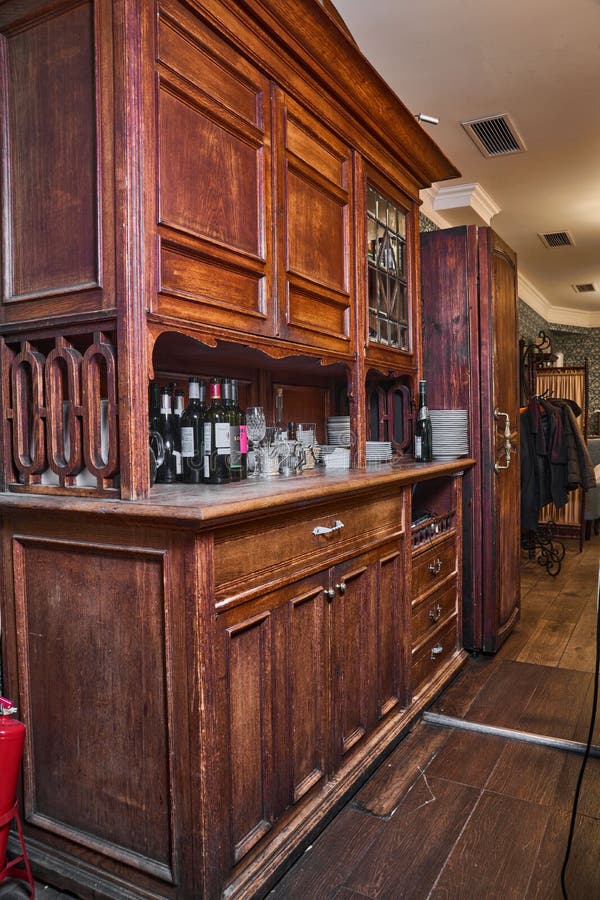Photo of an Old Bar Counter in a Restaurant Stock Photo - Image of beer ...