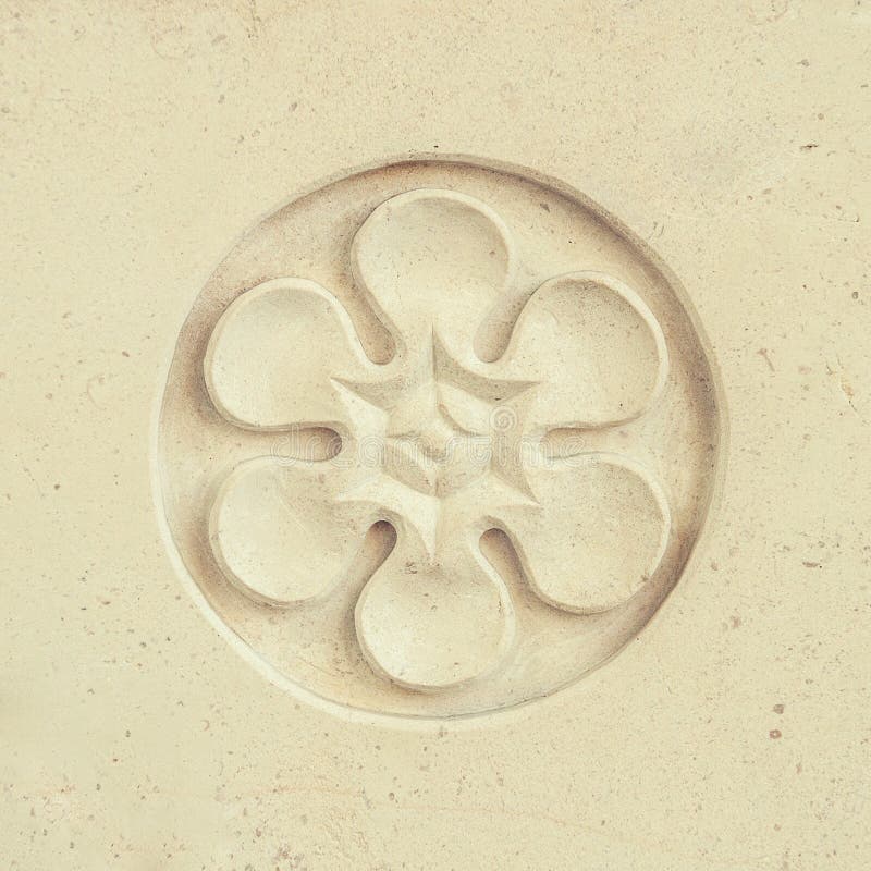 Photo Old Bas-relief in the Form of a Flower Stock Image - Image of ...