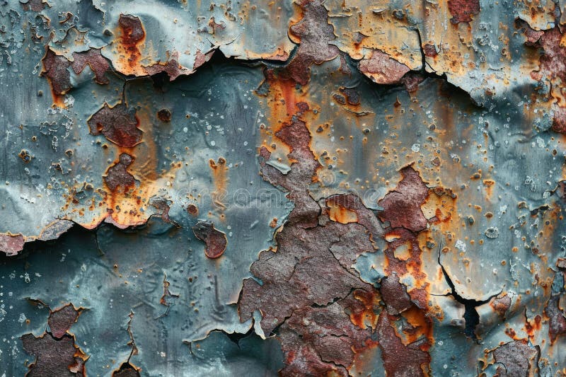 Photo of Old Corroded and Rust Metal Surface with Peeling Pieces ...