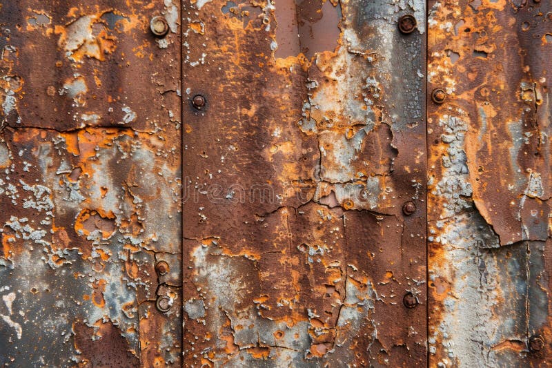 Photo of Old Corroded and Rust Metal Surface with Peeling Pieces ...