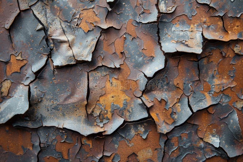 Photo of Old Corroded and Rust Metal Surface with Peeling Pieces ...