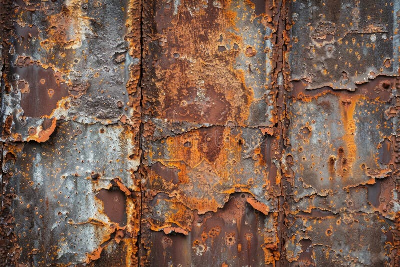 Photo of Old Corroded and Rust Metal Surface with Peeling Pieces ...