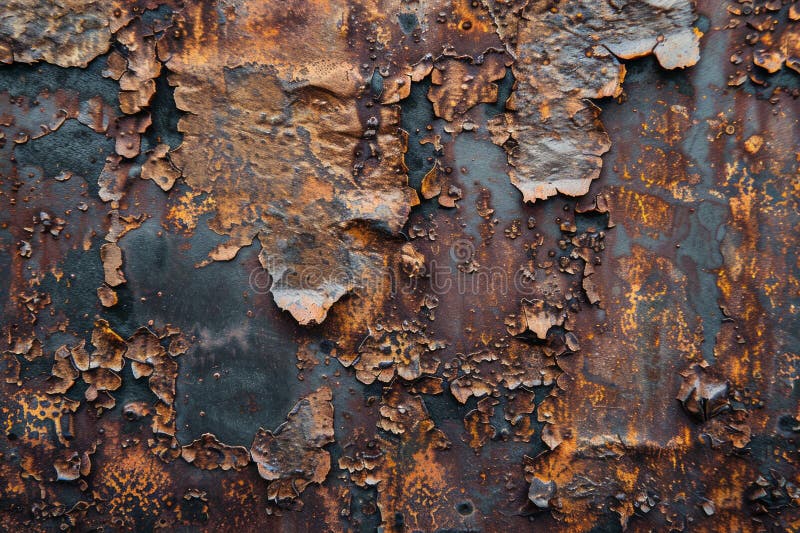 Photo of Old Corroded and Rust Metal Surface with Peeling Pieces ...