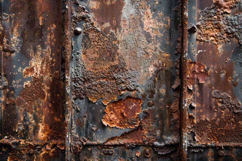 Photo of Old Corroded and Rust Metal Surface with Peeling Pieces ...
