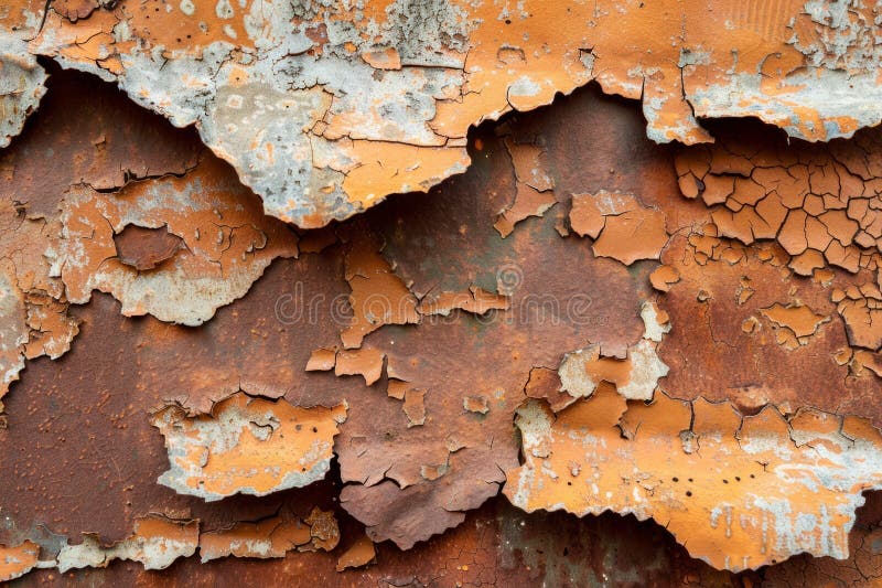 Photo of Old Corroded and Rust Metal Surface with Peeling Pieces ...