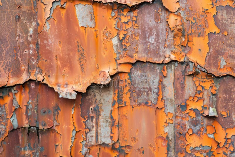 Photo of Old Corroded and Rust Metal Surface with Peeling Pieces ...