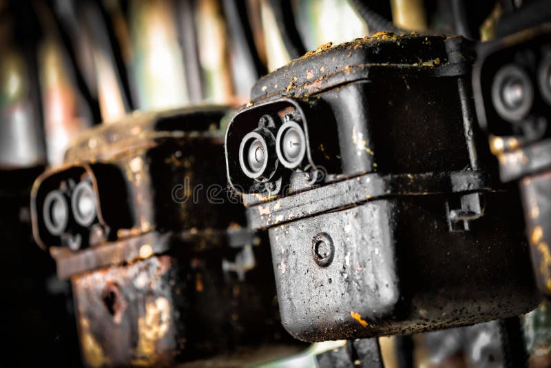 Photo of the Old Electric Switch in Factory Stock Image - Image of ...