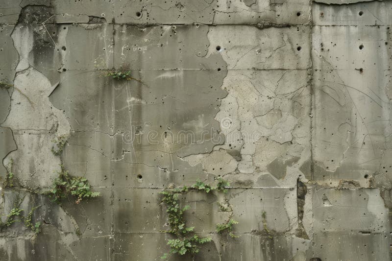 Photo of Old Grey Concrete Bunker Wall. Background Texture for ...