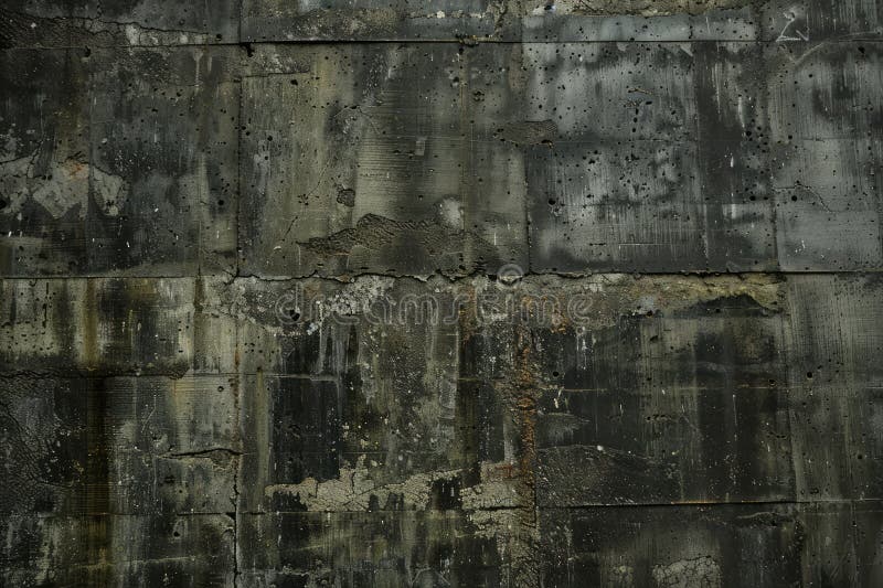 Photo of Old Grey Concrete Bunker Wall. Background Texture for ...