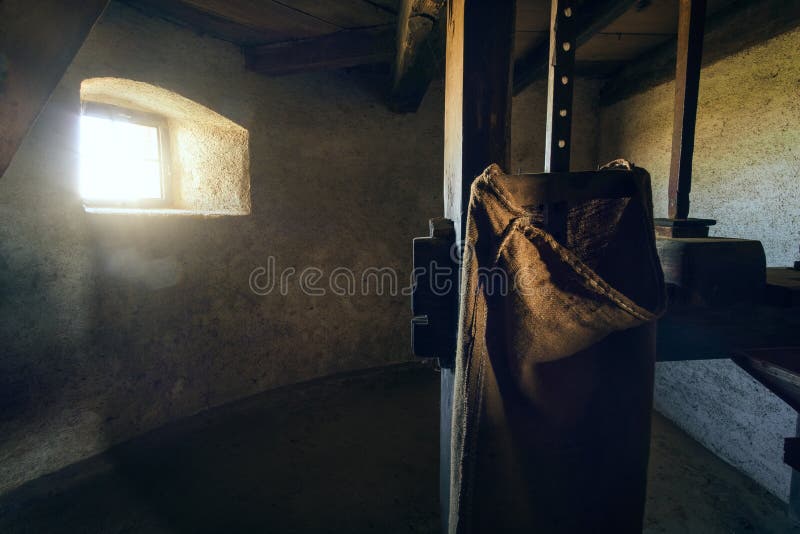 Old Traditional Windmill Interior Stock Photo - Image of inside, stairs ...
