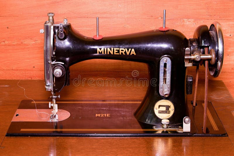 Photo of an Old Vintage Hand Sewing Machine. Selective Focus. Macro ...