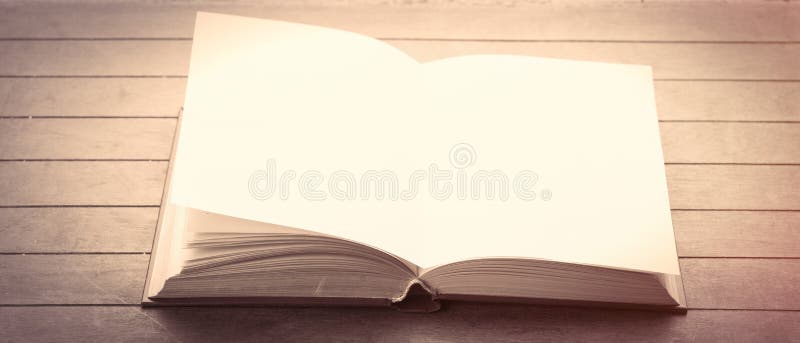 Photo of Opened Empty Notebook on the Wonderful Brown Wooden Bac Stock ...