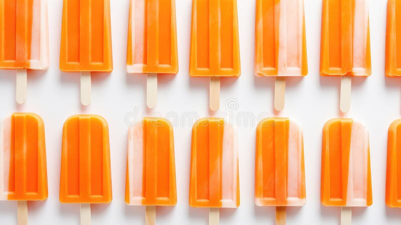 Photo Orange Popsicle Pattern Stock Illustration - Illustration of ...