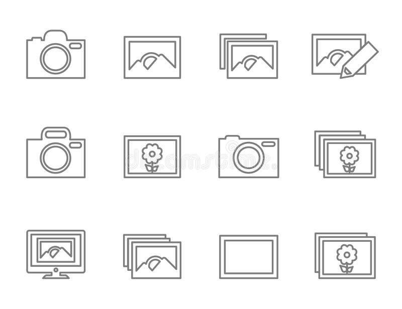 Photo outline stock vector. Illustration of graphic, photograph - 77087757