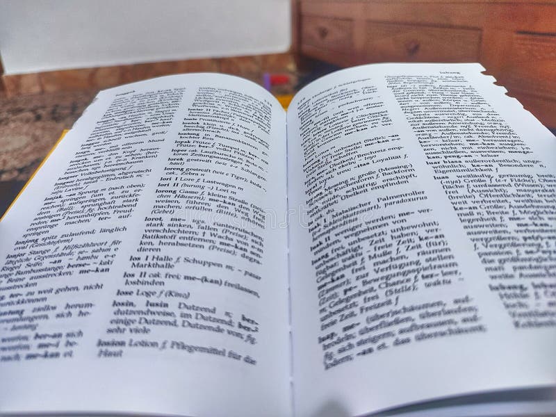 Photo of a Page from the Dictionary Stock Photo - Image of document ...