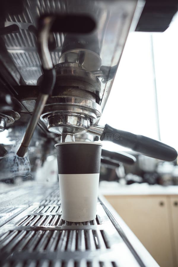 Photo Paper Cup for Coffee and Coffee Machines Stock Photo - Image of ...