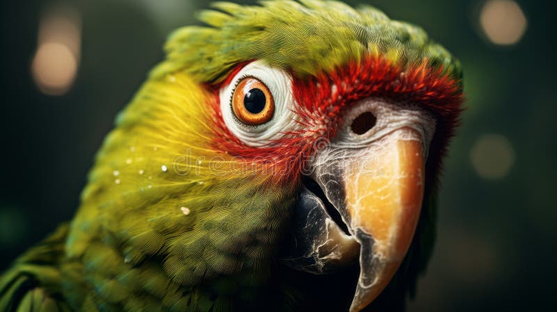 Vibrant Parrot Portrait a Stunning Fusion of Vray Tracing and Digital ...