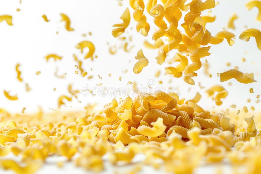 A Photo of Pasta Falling from a Height into the Air Stock Photo - Image ...
