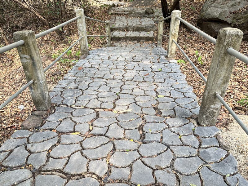 Photograph of the Path through the Stone Bridge Stock Image - Image of ...
