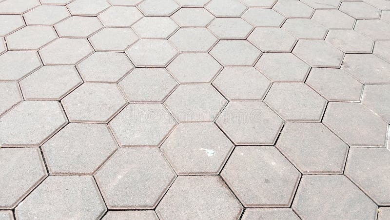 Photo of a Paving Road with a Hexagonal Pattern Stock Photo - Image of ...