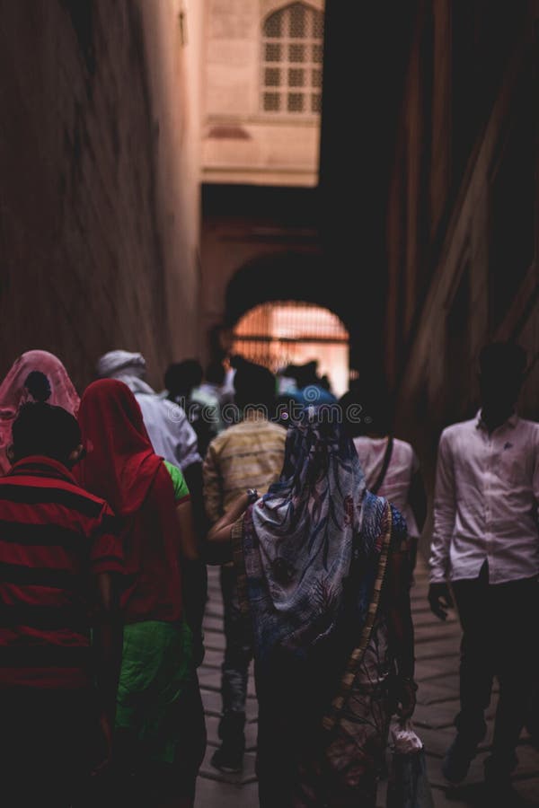 Photo of People Walking Towards Gate Stock Photo - Image of india ...