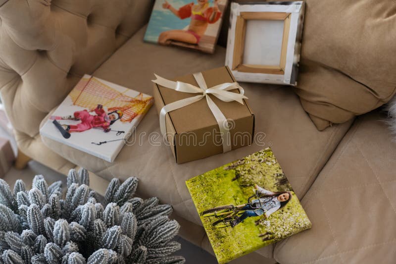 Photo Picture As a Christmas Present Stock Photo - Image of paper, call ...