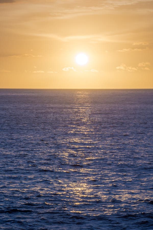 Sun Setting on the Ocean stock photo. Image of summer - 158701676
