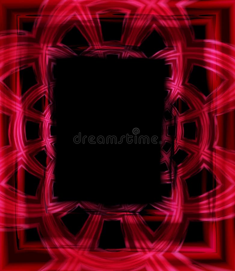 Photo Picture Frame Red Black Stock Illustration - Illustration of ...