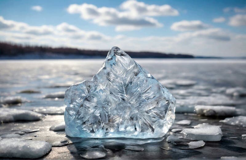 Photo Pieces of Ice in the Frozen Stock Illustration - Illustration of ...