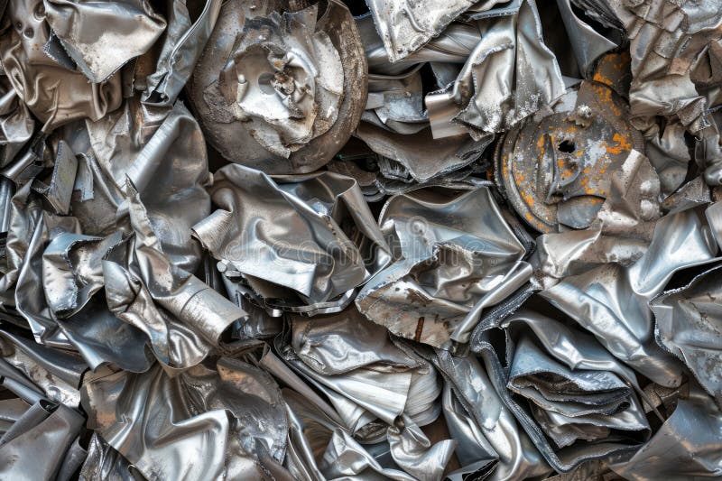 Photo of Pile of Cast Aluminum Scrap. Background Texture for Backdrops ...