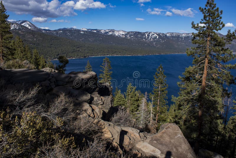 Photo Of Pine Trees Near Lake Stock Photo - Image of valley, rocks ...