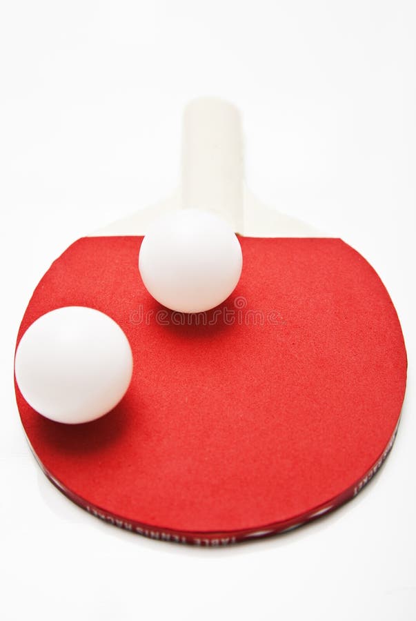 Studio Shot of Ping Pong Balls and Racket Stock Photo - Image of play ...