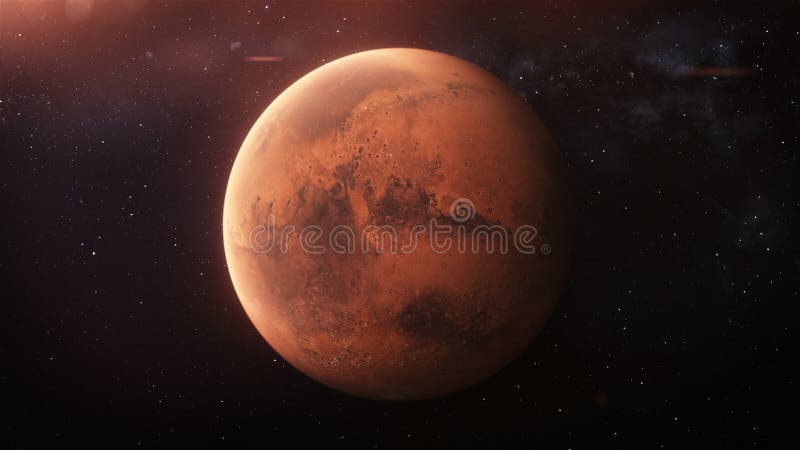 A Photo of Planet Mars from Outer Space Stock Illustration ...