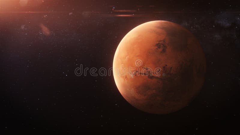 A Photo of Planet Mars from Outer Space Stock Illustration ...