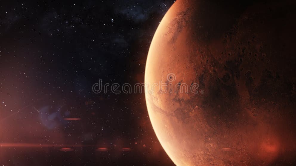 A Photo of Planet Mars from Outer Space Stock Illustration ...
