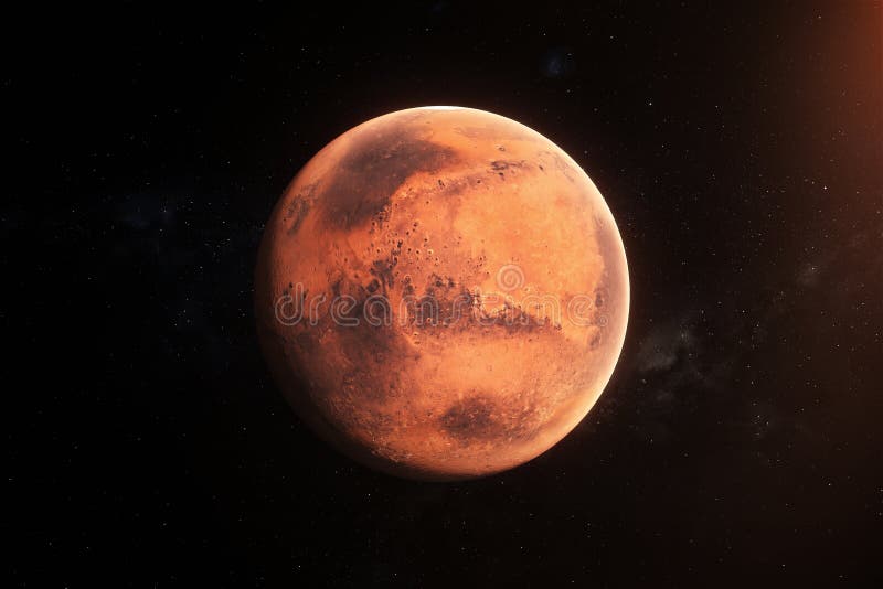 A Photo of Planet Mars from Outer Space Stock Illustration ...