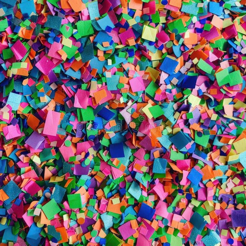 Photo of Playful Confetti Texture with Bright Scattered Shapes Stock ...