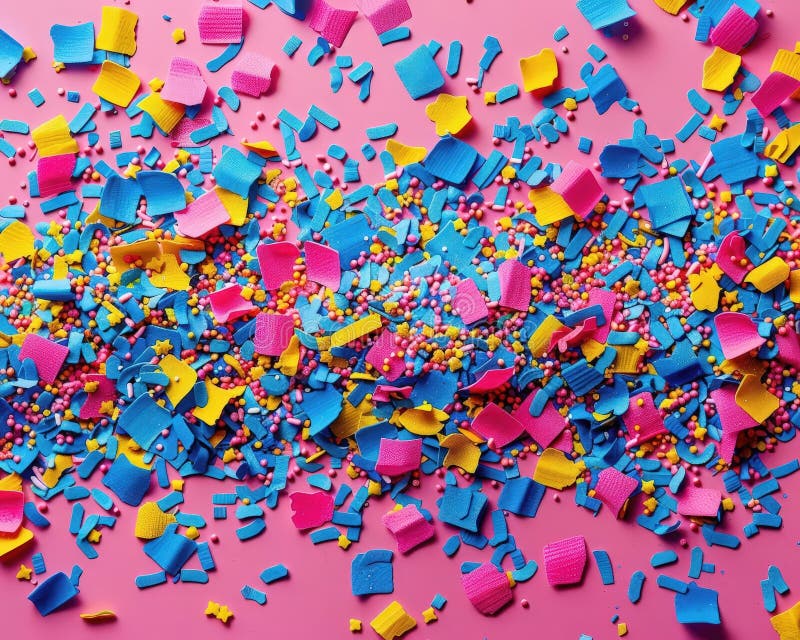 Photo of Playful Sprinkle Texture with Colorful Scattered Shapes Stock ...