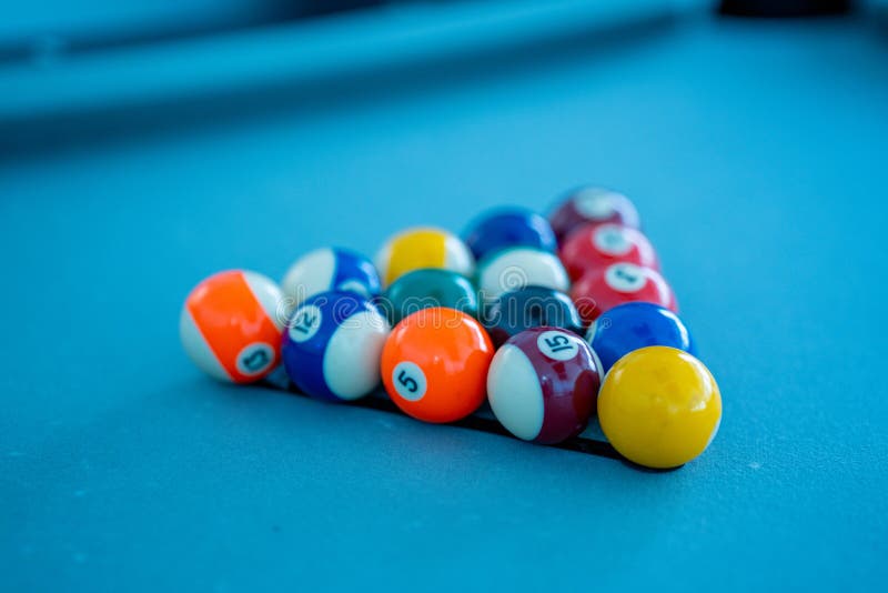 Racked Billiard Balls Close Up Stock Photo - Image of game, sphere: 2528438