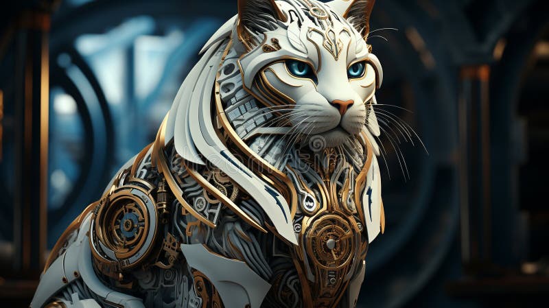 Photo Portrait Cat Knight Warriror Created with Generative AI Stock ...