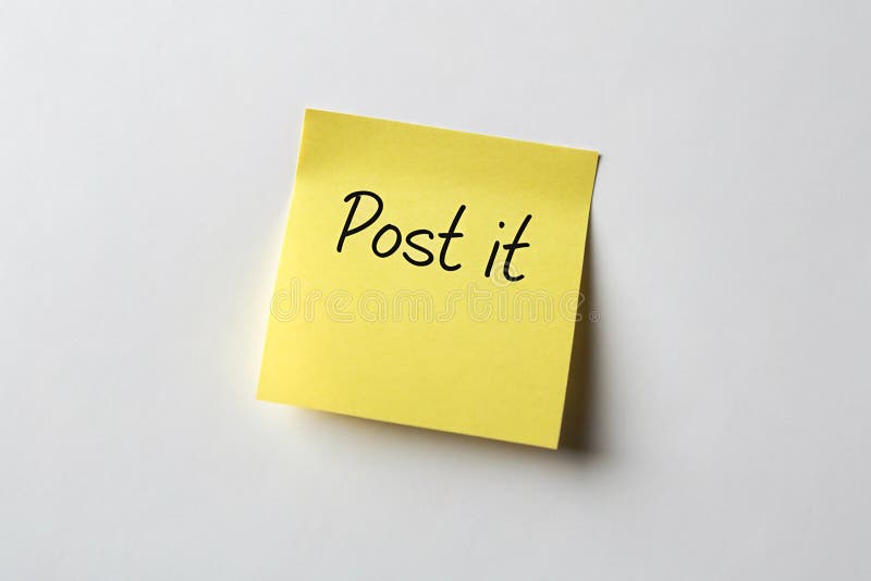Photo of a Post-it a Over White Background Stock Illustration ...