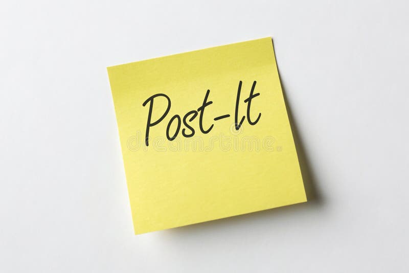 Photo of a Post-it a Over White Background Stock Illustration ...