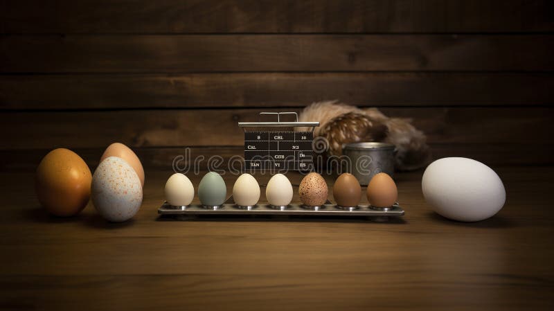 A Photo of a Poultry Egg Grading Scale Stock Illustration ...