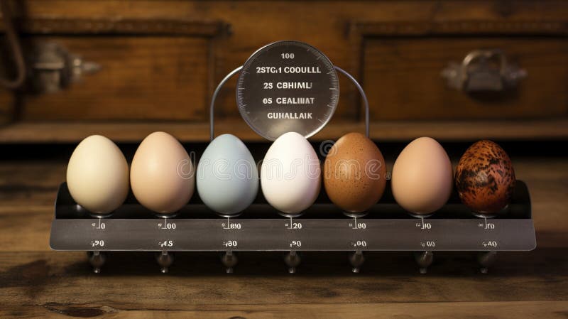 A Photo of a Poultry Egg Grading Scale Stock Illustration ...