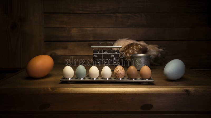 A Photo of a Poultry Egg Grading Scale Stock Illustration ...