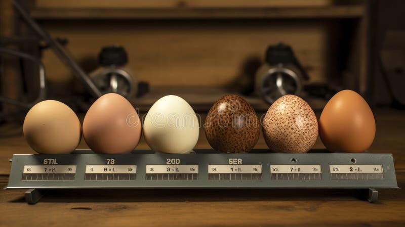 A Photo of a Poultry Egg Grading Scale Stock Illustration ...