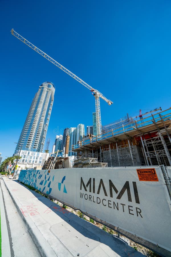 Photo Preconstruction Miami Worldcenter Downtown Development Editorial ...